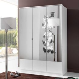 Pharao24.de Dreht&uuml;renschrank in Wei&szlig; 135 cm breit