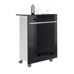 Pharao24.de Barwagen in Schwarz Glas
