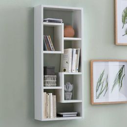 Pharao24.de Wandregal weiss in modernem Design 90 cm hoch - 36 cm breit