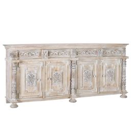 Pharao24.de Sideboard Kommode aus Massivholz geschnitzt