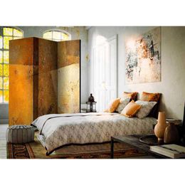 Pharao24.de Spanische Wand in Braun und Orange strukturhafter Optik