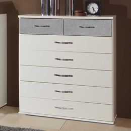 Pharao24.de Moderne W&auml;schekommode mit sieben Schubladen 106 cm hoch