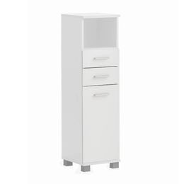 Pharao24.de Midischrank Bad Badseitenschrank mit zwei Schubladen Made in Germany