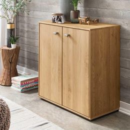 Pharao24.de T&uuml;renkommode aus Eiche teilmassiv 80 cm breit