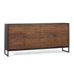 Pharao24.de Sideboard Kommode aus Massivholz 4 t&uuml;rig