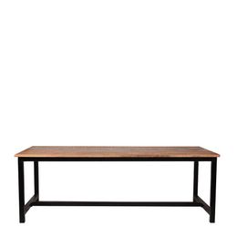 Pharao24.de Esszimmertisch aus Mangobaum Massivholz und Metall 75 cm hoch