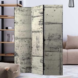 Pharao24.de Paravant blickdicht in Beton Optik Beige Grau Leinwand F&uuml;llung