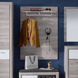 Pharao24.de Flurgarderobe in Eiche Grau 90 cm breit