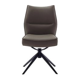 Pharao24.de Esszimmerstuhl Stuhl Esszimmer drehbar mit Gestell aus Metall (2er Set)