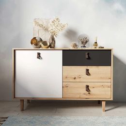 Pharao24.de Kommode mit Schubladen im Skandi Design melaminbeschichtet