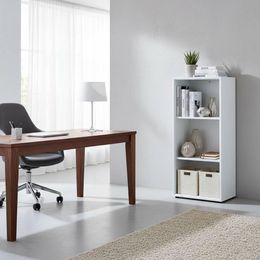 Pharao24.de Wei&szlig;es Regal 50 cm breit Glas beschichtet
