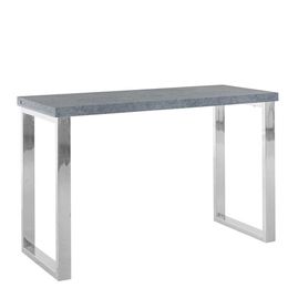 Pharao24.de Moderner Schreibtisch 50 cm tief B&uuml;gelgestell in Chromfarben