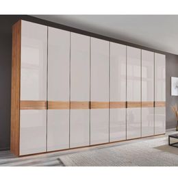 Pharao24.de Schlafzimmerschrank Dreht&uuml;rschrank in Wei&szlig; und Erlefarben