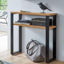 Pharao24.de Konsolen Tisch in modernem Design Metall B&uuml;gelgestell
