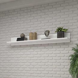 Pharao24.de Weisses Wandboard in Hochglanz 160 cm breit - 22 cm hoch
