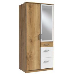 Pharao24.de Schrank G&auml;stezimmer modern mit Spiegelt&uuml;r drei Schubladen