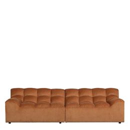 Pharao24.de Sofa Viersitzer Sofa mit Armlehnen in Terracotta