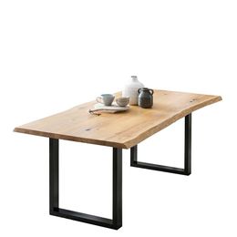 Pharao24.de K&uuml;chentisch aus Eiche Massivholz Industry und Loft Stil