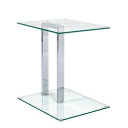 Pharao24.de Glas Ablagetisch aus Sicherheitsglas Stahl