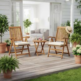 Pharao24.de Outdoor St&uuml;hle aus Akazie Massivholz klappbar (2er Set)