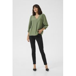 Kaffe Langarm-Bluse Regular fit Sea Spray CC green