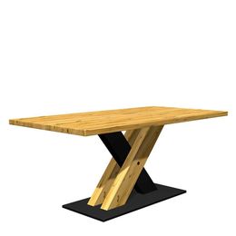 Pharao24.de Premium Esszimmertisch aus Eiche Massivholz modernem Design