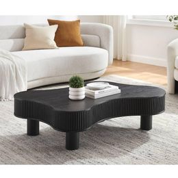 Pharao24.de Salontisch Designercouchtisch in Schwarz - organische Form