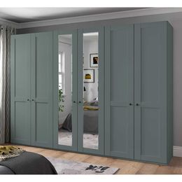 Pharao24.de Landhaus XL Kleiderschrank modern in Graugr&uuml;n 300 cm breit
