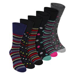 6er-Pack Herren-Bambus-Socken ohne Elastik, weich, atmungsaktiv, f&uuml;r den t&auml;glichen Komfort