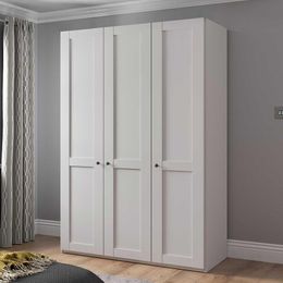Pharao24.de Weisser Kleiderschrank 150 cm im Landhausstil Made in Germany