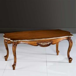 Pharao24.de Salontisch in italienischem Design gebogener Tischplatte