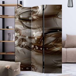 Pharao24.de Spanische Wand Mehrfarbig Braun Grau abstraktem Muster
