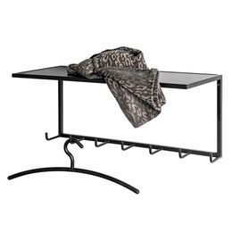 Pharao24.de Wandgarderobenleiste in modernem Design Hutablage aus Metall