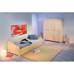 Pharao24.de Kinderzimmerm&ouml;bel Set aus Kiefer Massivholz mit G&auml;stebett (zweiteilig)