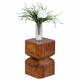 Pharao24.de Design Beistelltisch aus Sheesham Massivholz 30 cm breit