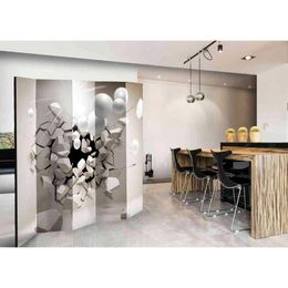 Pharao24.de Spanischer Raumteiler mit durchbrochener Wand und 3D Kugeln 225 cm breit