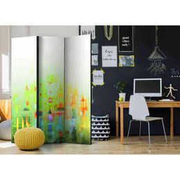 Pharao24.de Design Paravent mit architektur Muster Bunt