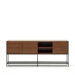 Pharao24.de Esszimmersideboard Nussbaum furniert und lackiert 195 cm breit