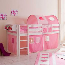 Pharao24.de Hochbett in Rosa Rosa-Pink
