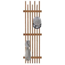 Pharao24.de Wandgarderobe Garderobenleiste aus Eiche Massivholz 135 cm hoch