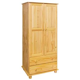 Pharao24.de Massivholzschrank aus Kiefer lackiert Landhausstil 82x177x52 cm Pharao24