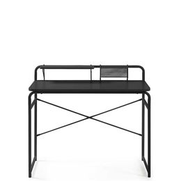 Pharao24.de Laptopschreibtisch in Schwarz Stahl