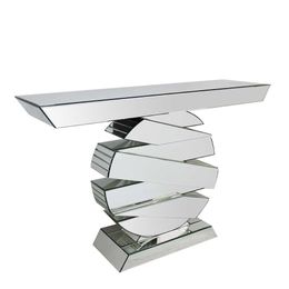 Pharao24.de Designtisch aus Spiegelglas 80 cm hoch