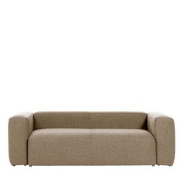 Pharao24.de Dreisitzer Couch in Beige Chenillegewebe