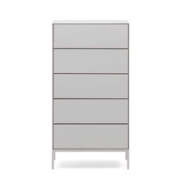 Pharao24.de Wei&szlig;e Schubkastenkommode mit Push to open Funktion 114 cm hoch