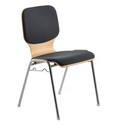 Pharao24.de Moderner Stapelstuhl mit Gestell aus Metall 53 cm breit