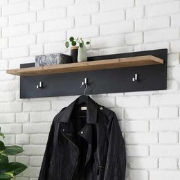 Pharao24.de H&auml;ngegarderobe in Schwarz und Kastanienfarben Loft Design