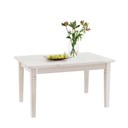 Pharao24.de Massivholztisch im Landhausstil Kiefer Wei&szlig;