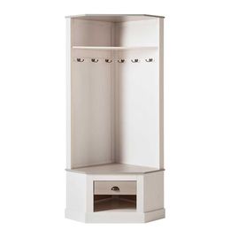 Pharao24.de Flurgarderobe Kompaktgarderobe im Landhausstil mit 6 Kleiderhaken
