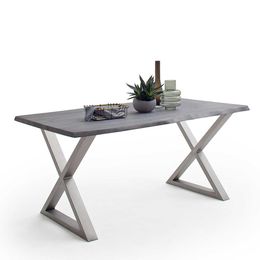 Pharao24.de Esstisch K&uuml;chen Tisch mit X Gestell im Industry und Loft Stil